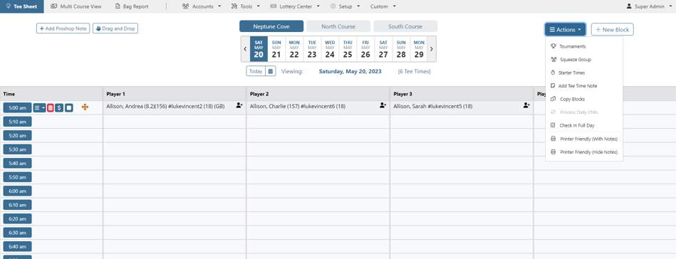 Exploring the New Admin Tee Sheet Experience